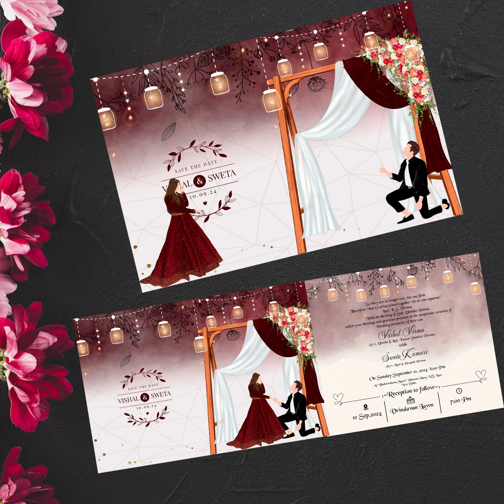 Innovative Invites: Exploring The Charm Of Sliding Wedding Cards